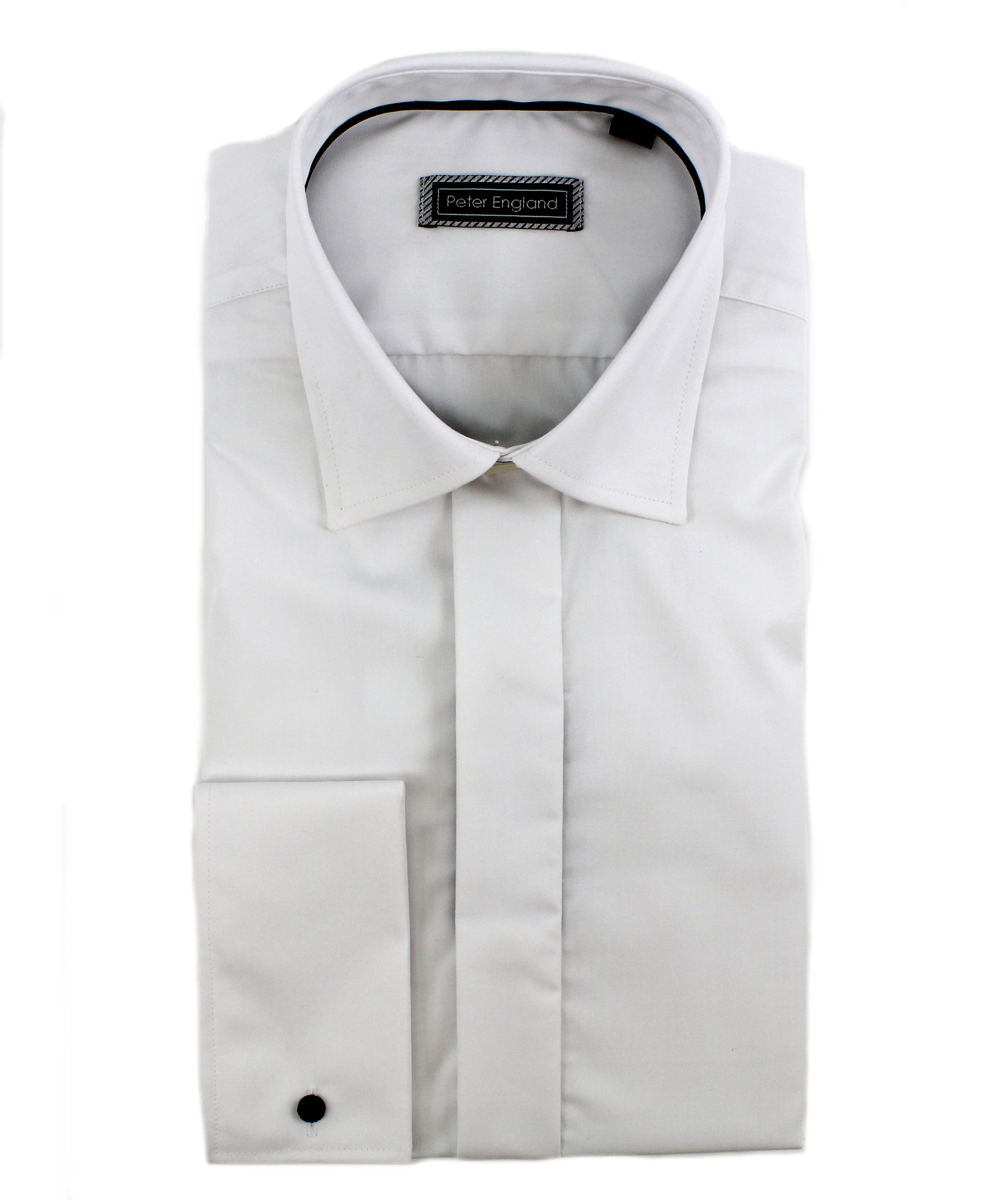 Peter England Plain Fly Front Classic Collar Dress Shirt - Peter England